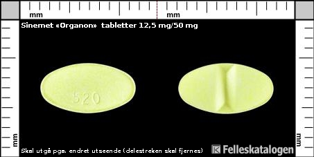 Sinemet Organon tabletter - Felleskatalogen Pasientutgave